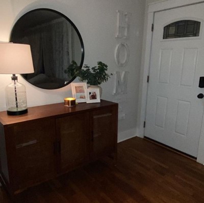 34" Round Decorative Wall Mirror Brass - Threshold™ Designed With ...