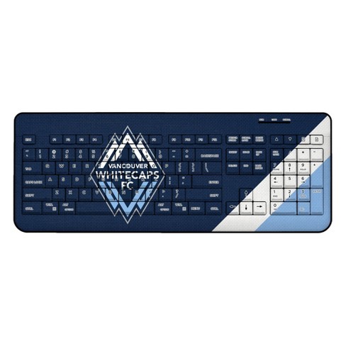 Keyscaper Vancouver Whitecaps Diagonal Stripe Wireless Usb Keyboard ...