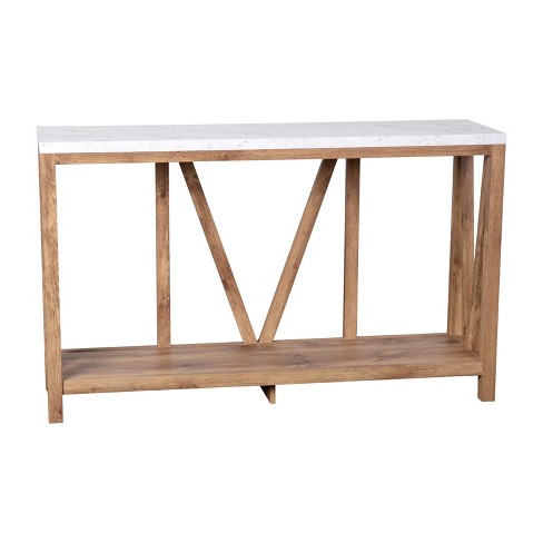 Emma And Oliver Modern Farmhouse Entryway Console Accent Table In Warm ...