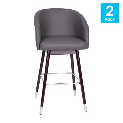 Flash Furniture Reagan 30 Inch Leathersoft Bar Height Barstools In ...