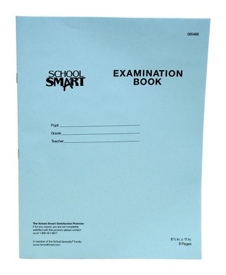 School Smart Examination Blue Books, 8-1/2 x 11 Inches, 8 Pages, Pack ...