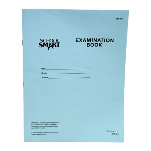 School Smart Examination Blue Books, 8-1/2 X 11 Inches, 8 Pages, Pack ...