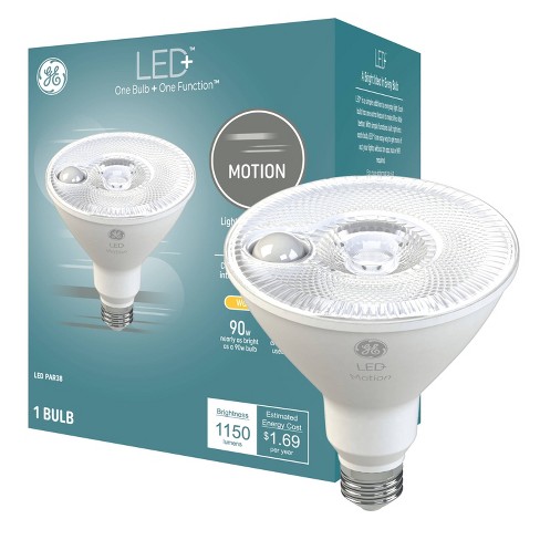 Ge Led+ Motion Sensor Par38 Outdoor Security Floodlight Bulb Warm White ...