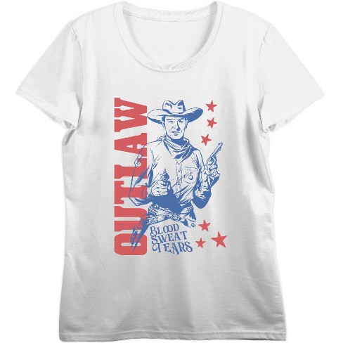 Outlaw Cowboy Adult Crew Neck Short Sleeve Tee : Target
