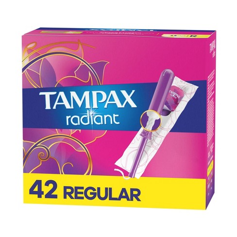 Tampax Radiant Regular Absorbency Tampons - Unscented - 42ct : Target