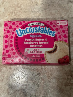Smucker's Uncrustables Frozen Peanut Butter & Raspberry Spread Sandwich ...