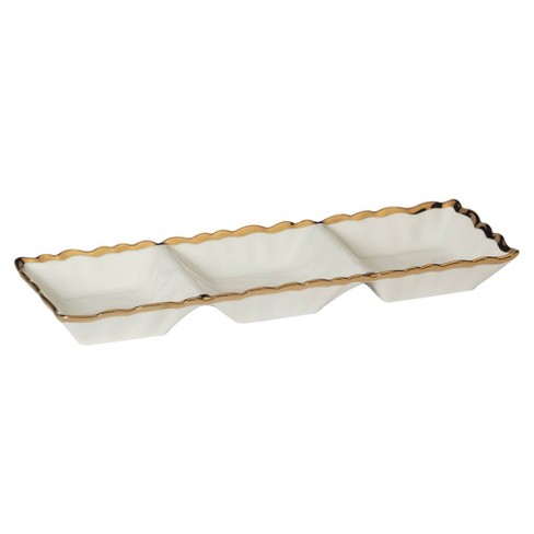 Certified International Regency 3 Section Tray Gold : Target