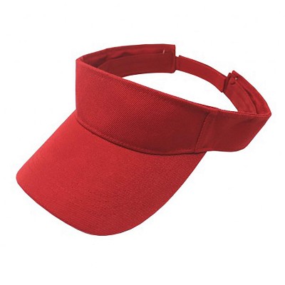 2-pack Sun Visor Adjustable Cap Hat Athletic Wear Red : Target