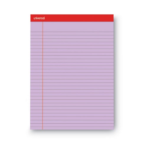Universal Colored Perforated Ruled Writing Pads, Wide/legal Rule, 50 ...