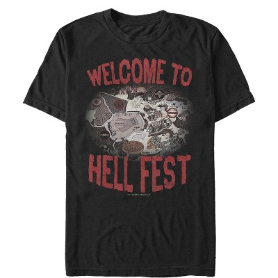 Men's Hell Fest Welcome Map T-shirt - Black - Large : Target