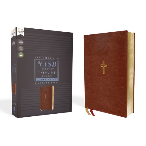 Nasb, Thinline Bible, Large Print, Leathersoft, Brown, Red Letter ...