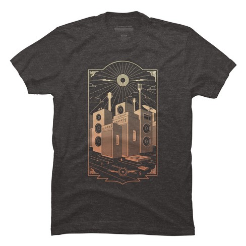 Men's Design By Humans Sound City By Gammaray85 T-shirt - Charcoal ...