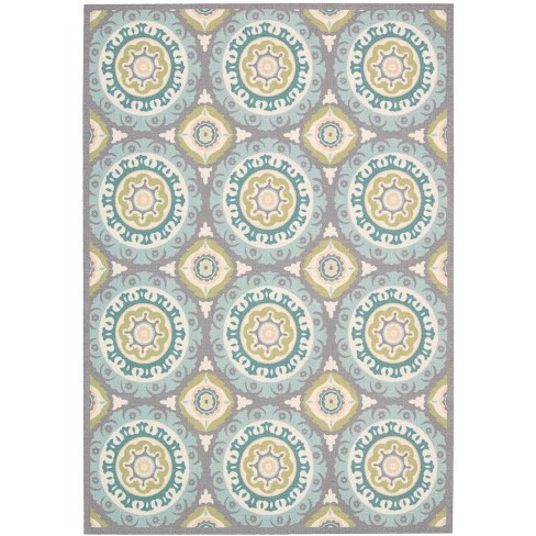 Waverly Sun & Shade "solar Flair" Jade Indoor/outdoor Area Rug By ...