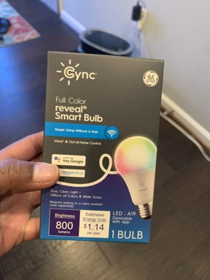 Ge Cync Reveal Smart Light Bulbs, Full Color, Bluetooth And Wi-fi ...