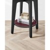 Vasagle Round Side Table With Lower Shelf, End Table For Small Spaces ...