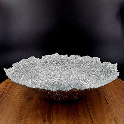 Slickblue 16" Coral Centerpiece Bowl Silver : Target