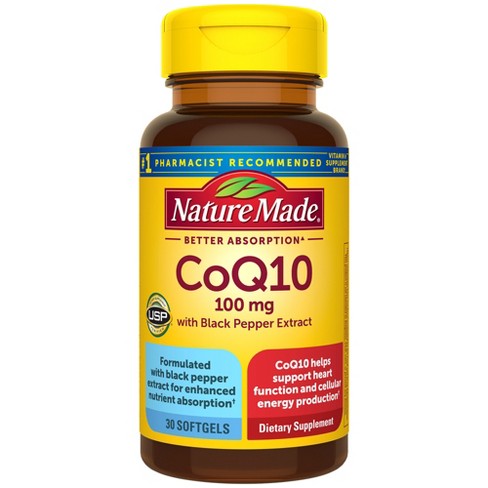 Nature Made Coq10 Better Absorption 100mg Supplement Tablets - 30ct ...