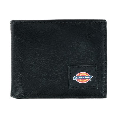 Dickies Men's Leather Bifold Wallet With Front Decal, Black : Target