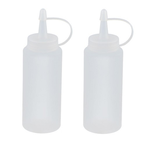 Unique Bargains Plastic Attached Nozzle Cap Oil Squeeze Bottle White ...