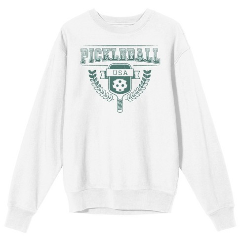 Pickleball Usa Women's White Crew Neck Sweatshirt-3xl : Target