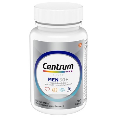 Centrum Silver Men 50+ Multivitamin/multimineral Supplement Tablets ...