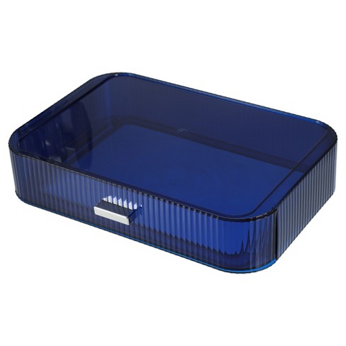 Unique Bargains Stackable Makeup Organizer Drawers Blue : Target