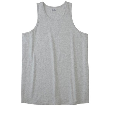 Kingsize Men's Big & Tall Shrink-less Lightweight Tank - 4xl, Heather ...