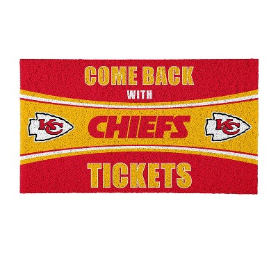 Evergreen Kansas City Chiefs, 16" X 28" Embossed Indoor Outdoor Doormat ...