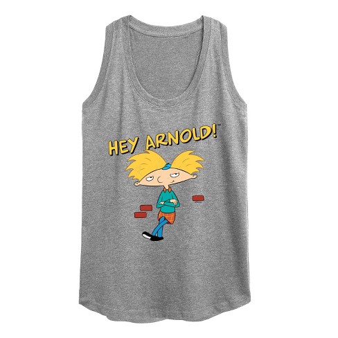 Women's Hey Arnold! Cool Arnold Graphic Racerback Tank - Heather Grey ...