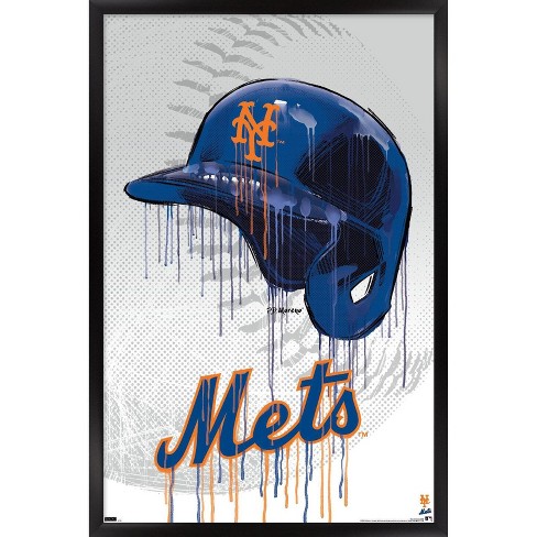 Trends International Mlb New York Mets - Drip Helmet 22 Framed Wall ...