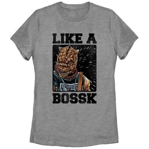 Women's Star Wars Bounty Hunter Like A Bossk T-shirt - Athletic Heather ...