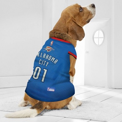 Nba Oklahoma City Thunder 10" Pets Basketball Mesh Jersey : Target
