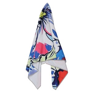 Unique Bargains Towels Floral Print Beach Towel Microfiber 55.12"x27.56 ...