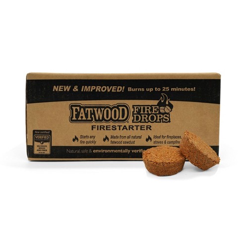 Betterwood Products Firedrop Safe And Nontoxic All Natural Fatwood Firestarters For Woodstoves ...