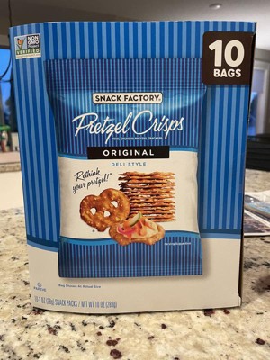 Snack Factory Pretzel Crisps Original Snacks - 10ct : Target