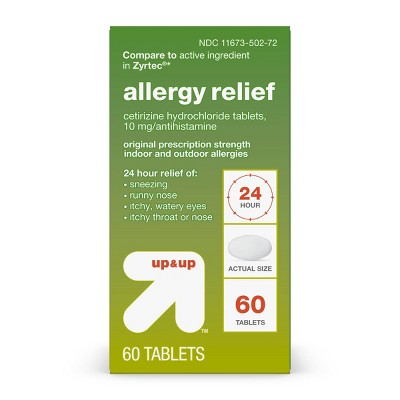 Zyrtec 24 Hour Allergy Relief Tablets - Cetirizine Hcl - 60ct : Target