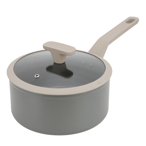 Oster Ambrose 3 Quart Nonstick Aluminum Saucepan With Lid In Matte Grey ...