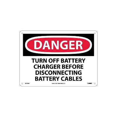 National Marker Danger Signs; Turn Off Battery Charger Before ...