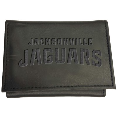 Evergreen Nfl Jacksonville Jaguars Black Leather Trifold Wallet ...