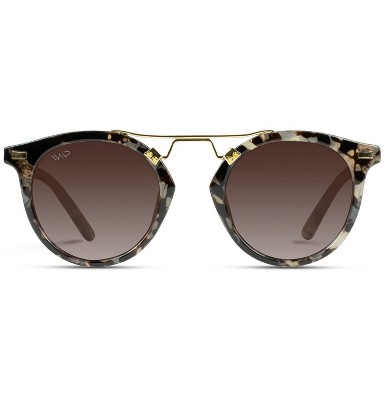 Wmp Eyewear Round Metal Bridge Polarized Sunglasses - Tortoise Frame ...