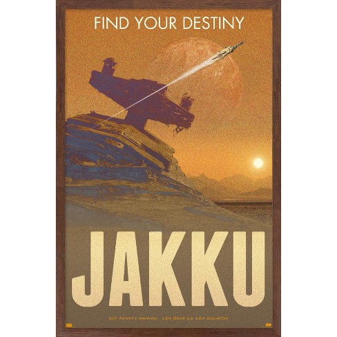 Trends International Star Wars: Jakku - Find Your Destiny By Russell Walks Framed Wall Poster ...