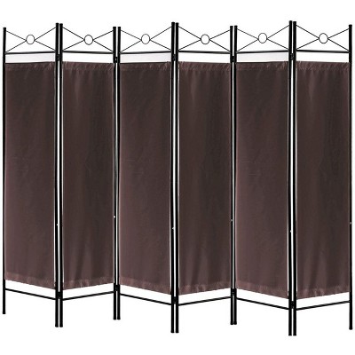 Homcom 6 Panel Room Divider, Folding Privacy Screen, 5.6' Room ...