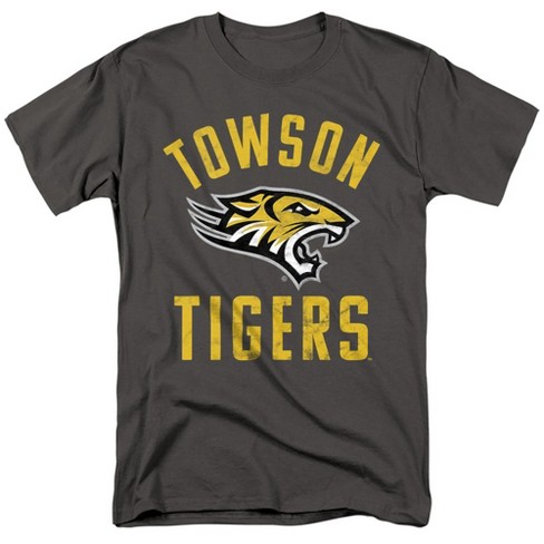 Towson University Official Tigers Logo Adult T-shirt, Charcoal, Small ...