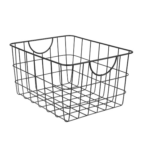 Spectrum Diversified Utility Basket Black: Portable Metal Storage ...