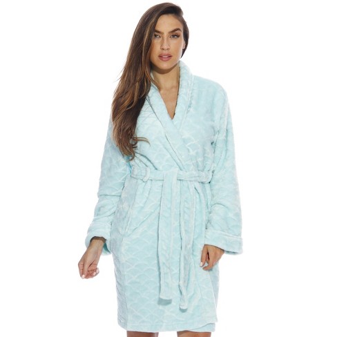 Just Love Womens Plush Solid Robe | Ladies Bathrobe 6311-mint-s : Target