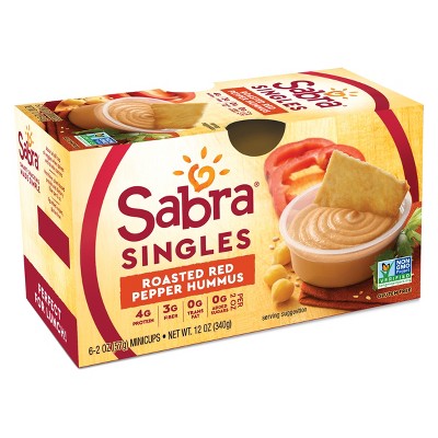 Sabra Roasted Red Pepper Hummus Singles - 12oz/6pk : Target