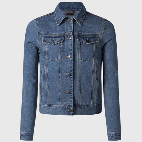 Alpine Swiss Womens Denim Jacket Classic Trucker Jean Jacket Button Up ...