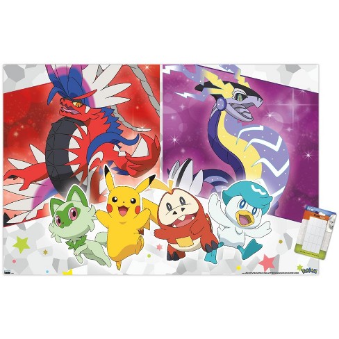 Trends International Pokémon - Group Sparkle Unframed Wall Poster ...