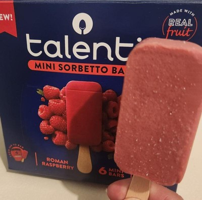 Talenti Roman Raspberry Frozen Mini Sorbetto Bars - 6pk/11.1 Fl Oz : Target