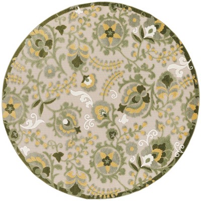 Nourison Aloha Floral Bloom Flatweave High-low Indoor Outdoor Round Rug ...